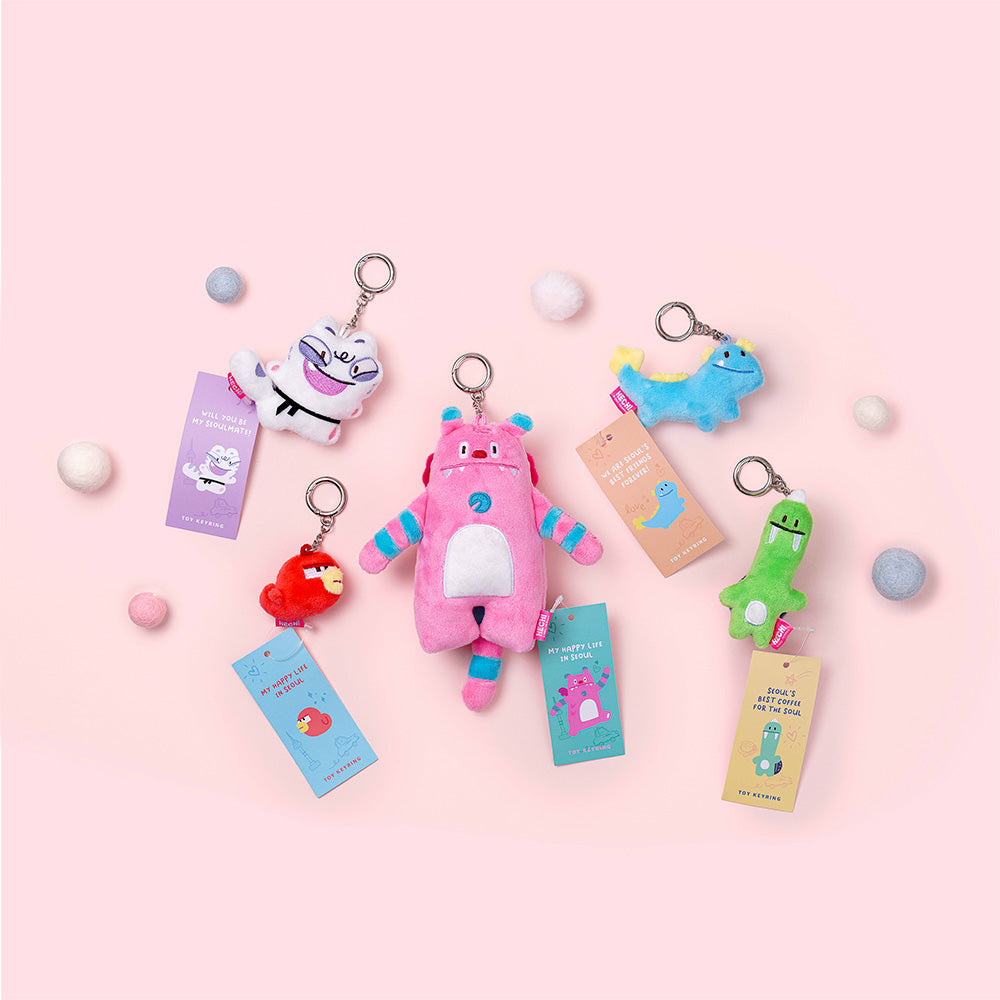 Korea [Seoul My Soul] Hechi & Soul Friends Plush Doll Keyring Set ...